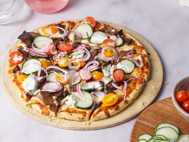 Gyro Inspired Pizza Recipe | Home Run Inn Pizza