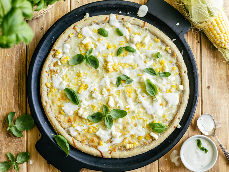 Grilled Corn & Ranch Pizza Recipe | Home Run Inn Pizza