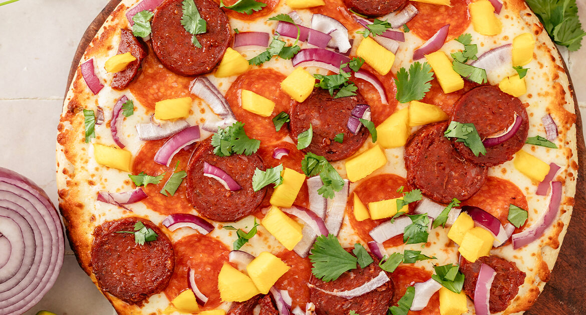 Spicy Mango and Chorizo Pizza Recipe | Home Run Inn Pizza